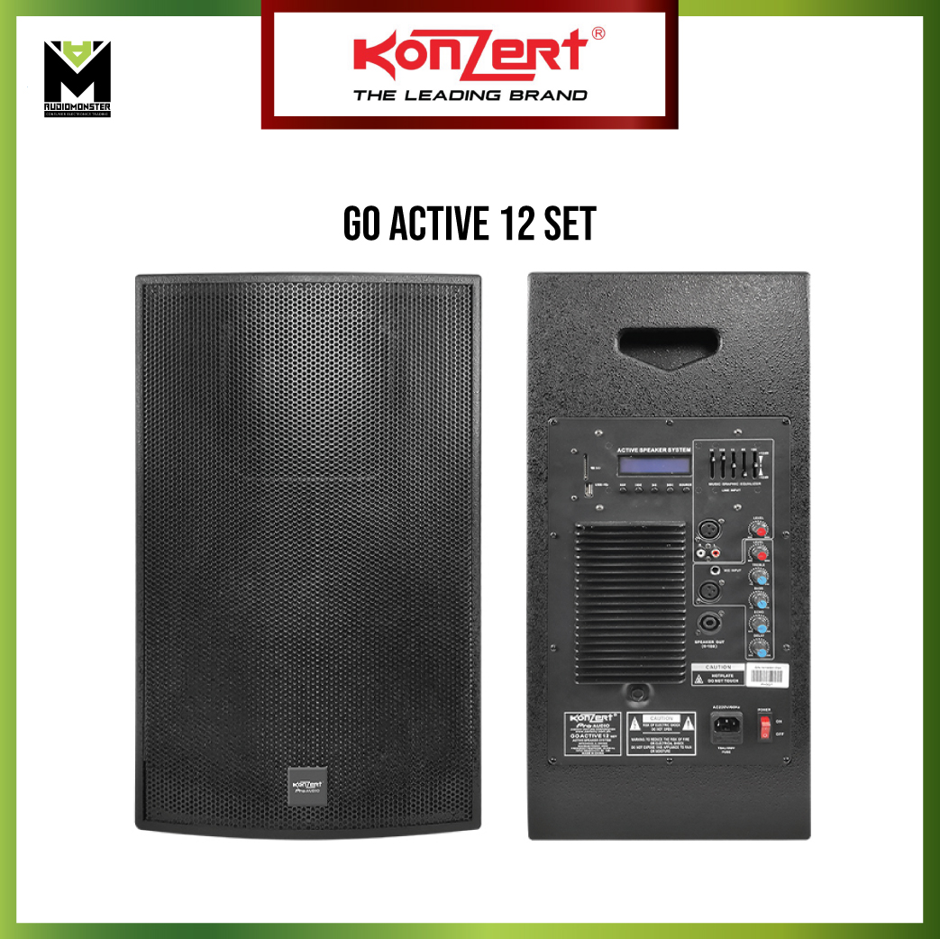 Konzert Pro Audio Go Active 12 400W Speaker with FREE 4 Meters SW ...