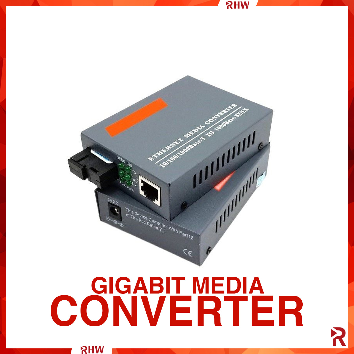 1Pair Gigabit Media Converter / Fiber Optical Media Converter HTB-GS-03 ...
