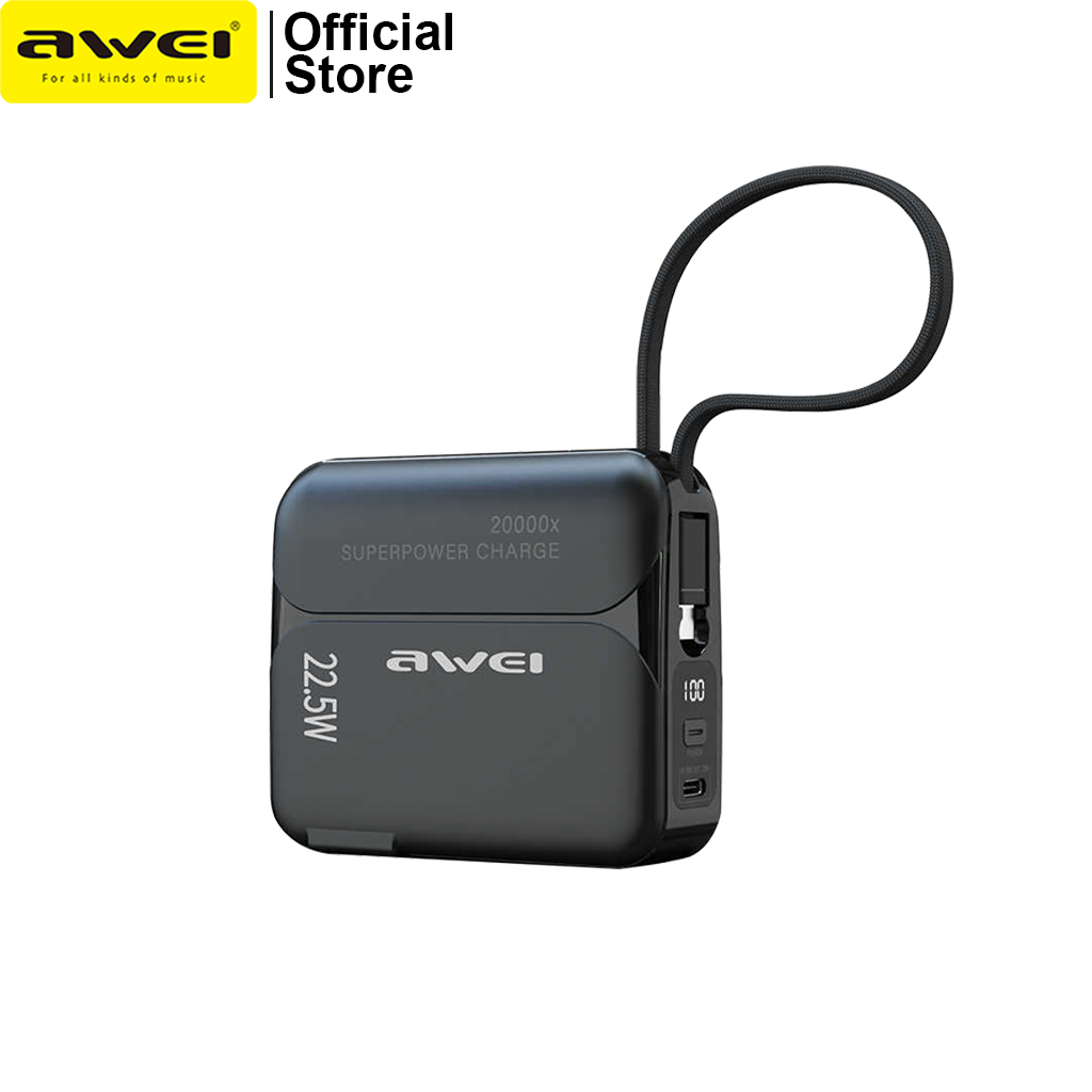 Awei P172K 20000mAh Powerbank Multiple Output Fast Charge 22.5W Dual ...