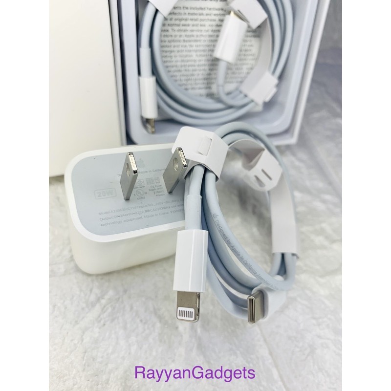 【Ready Stock】 New 20W PD USB-C Power Charger Set (USB-C Adapter + USB-C to Lightning Cable) for ...