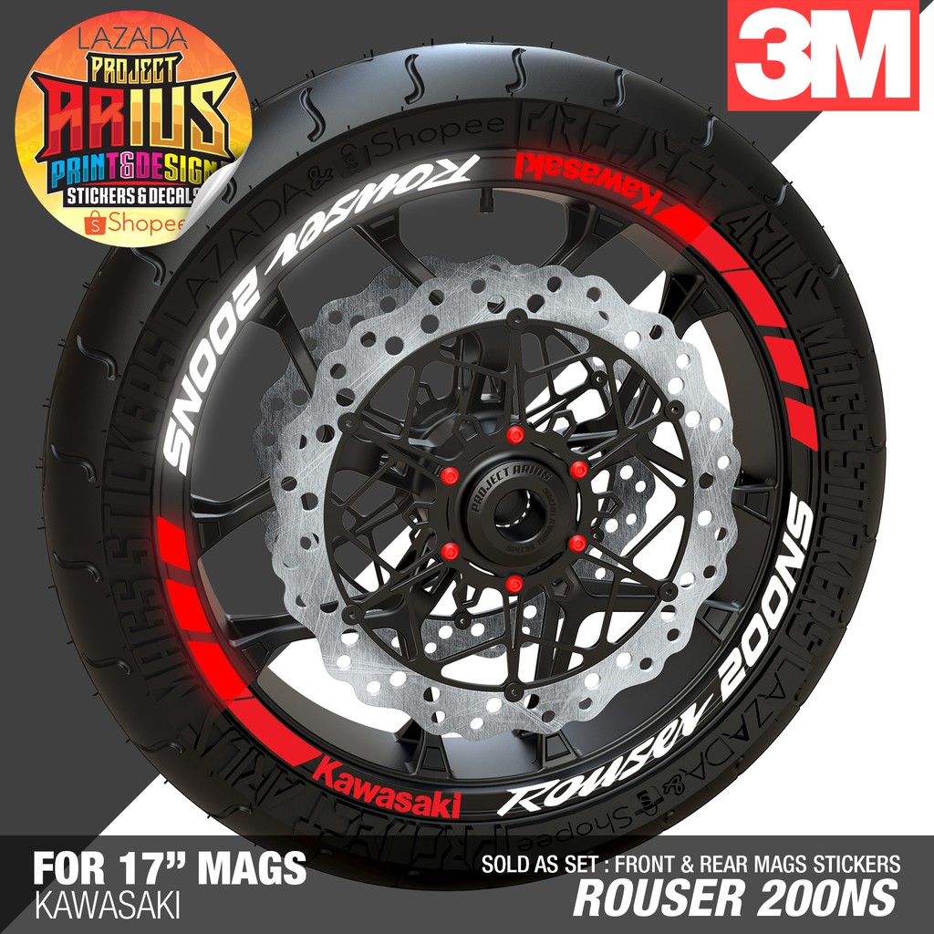 YOO- [PA] Kawasaki Rouser 200NS - Highly Reflective Mags Stickers ...