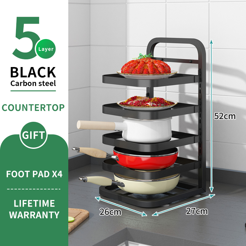NETEL rack organizer shelf layer Ketchen stove pot rack household multi ...