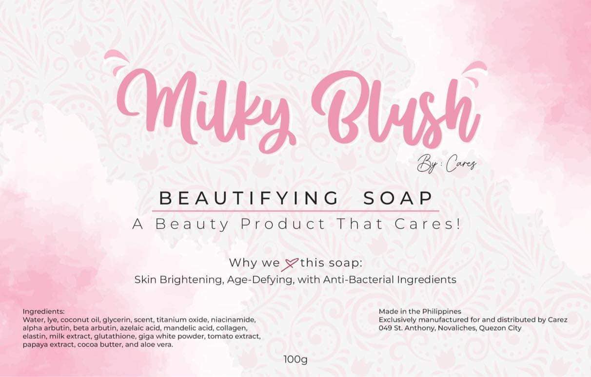 Milky Blush Beautifying Soap "A BEAUTY PRODUCT THAT CARES" SKIN ...