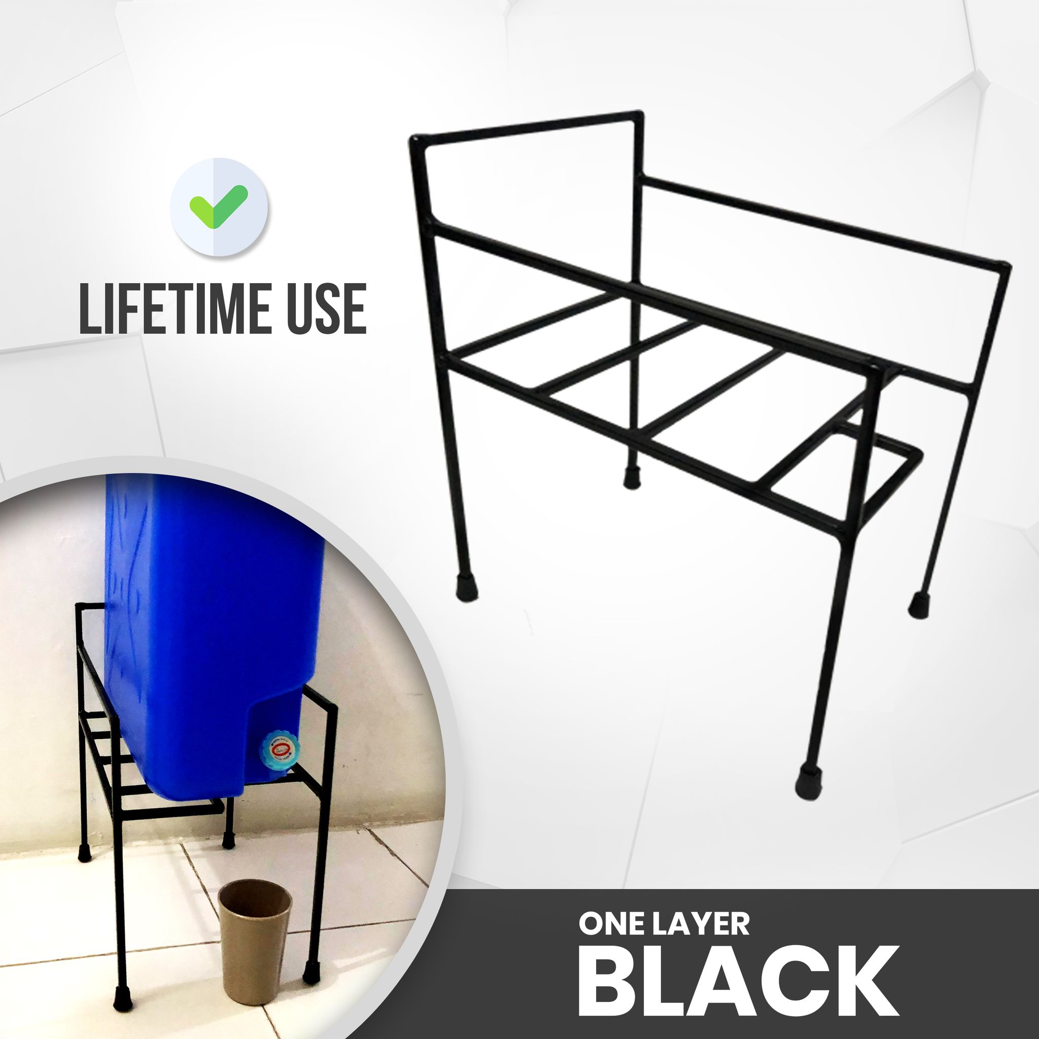 Water Gallon Rack Stand Pure Steel (For 1pc Gallon) | Lazada PH