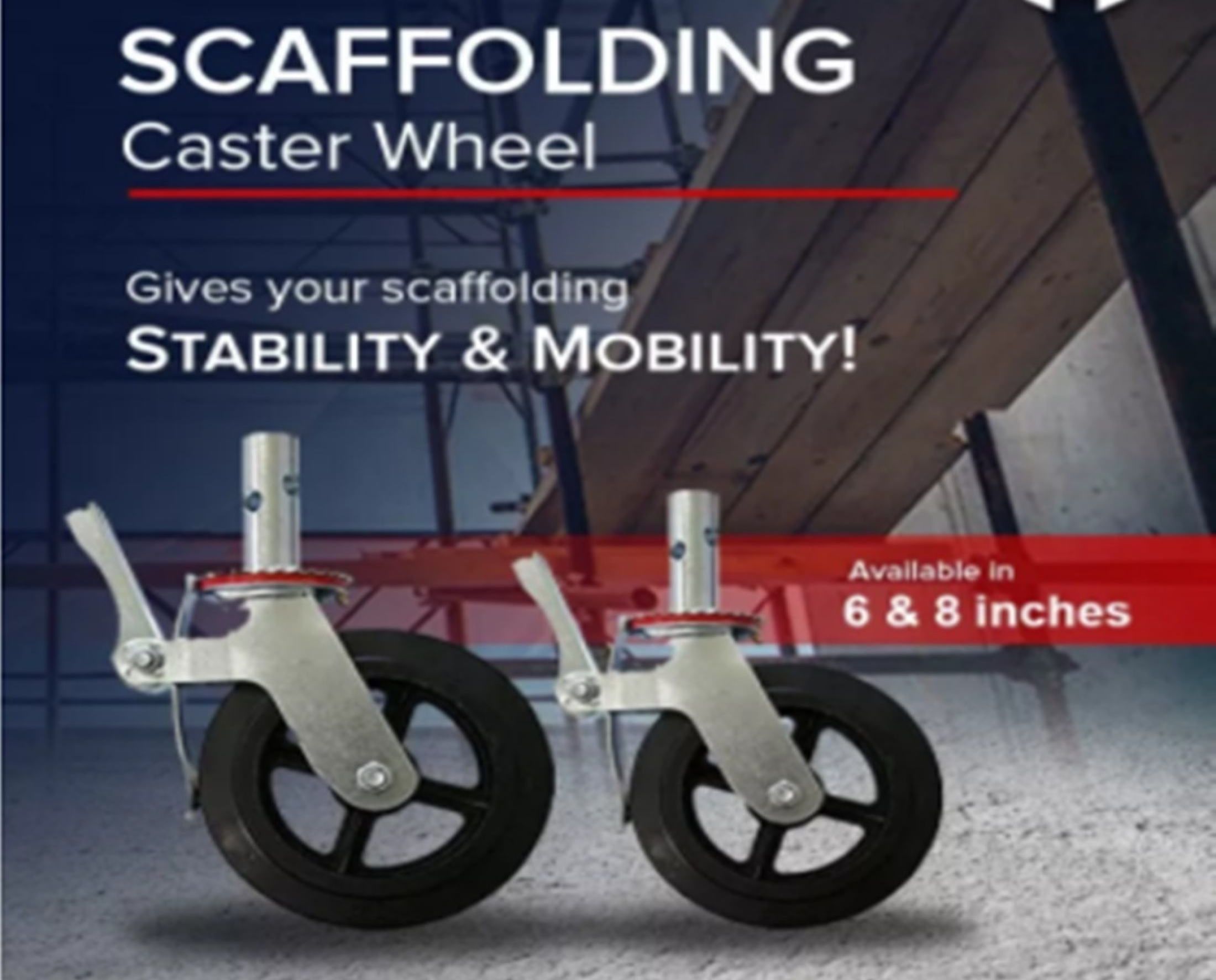 4PCS Scaffolding Rubber Wheel Heavy Duty/ Scaffolding Caster Wheel ...