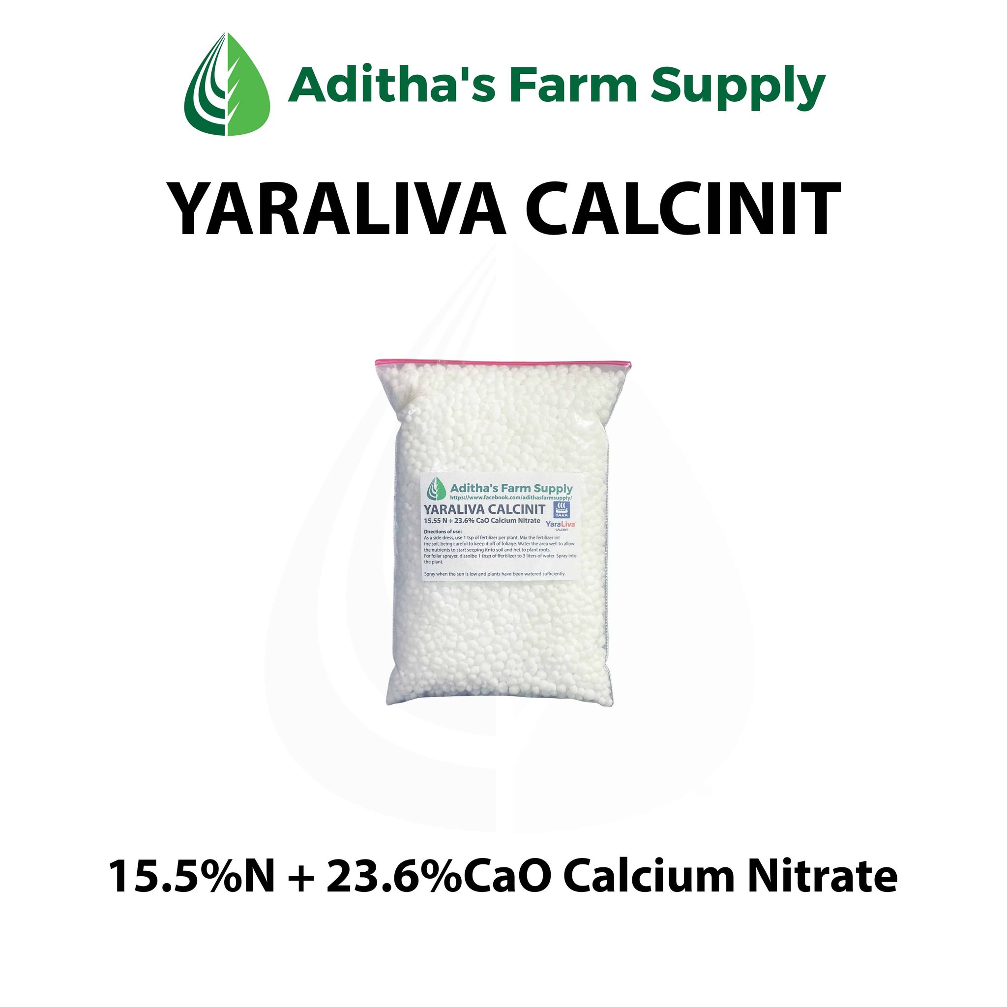 Yara Liva Calcinit 15.5% N + 26.3% CaO (Calcium Nitrate) 200grams/1kg ...