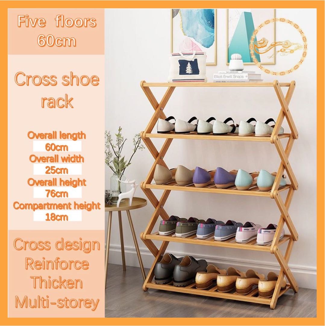 Wooden Shoe rack organizer 3/4/5/6 layers Bamboo Shoe storage rack ...