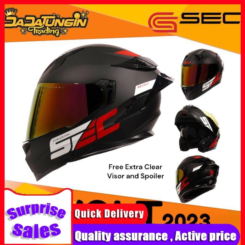 SEC Revolt 2023 and V2 Modular Helmet FREE Extra Clear Visor and ...