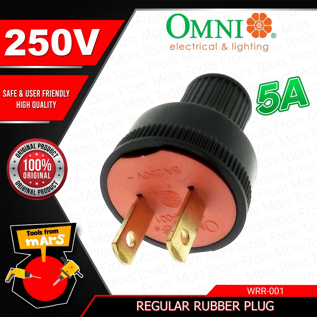 Omni Regular Rubber Plug 5A 250V WRR-001 •TFM• | Lazada PH