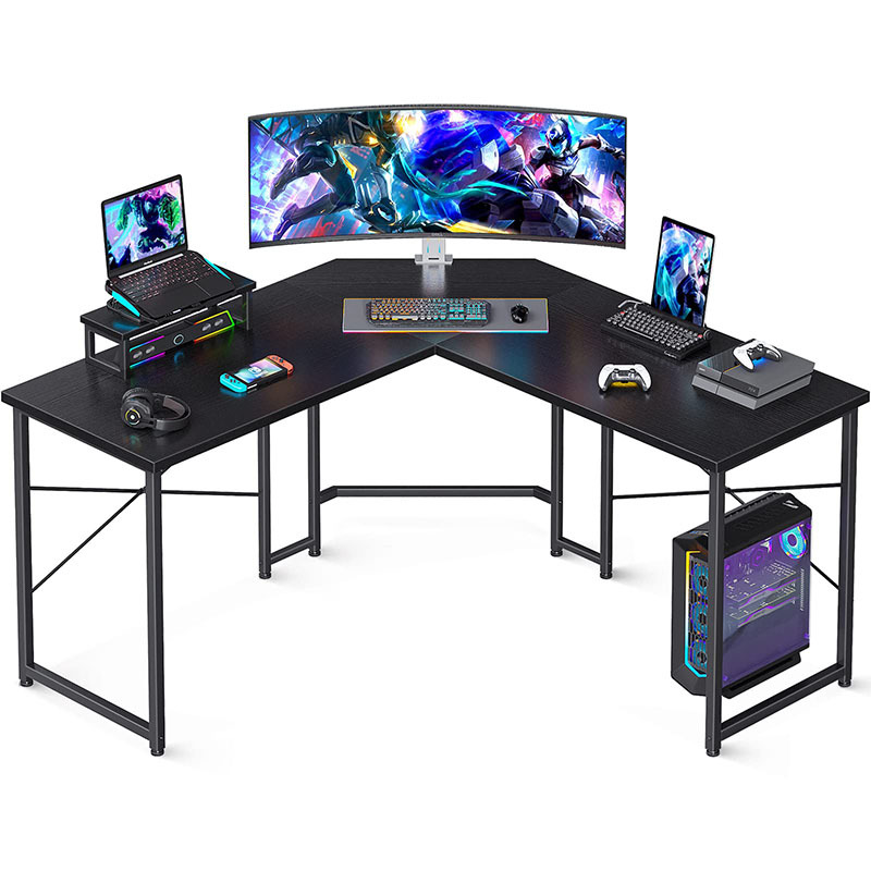 Carbon fiber L-shaped corner electronic sports table, computer table ...