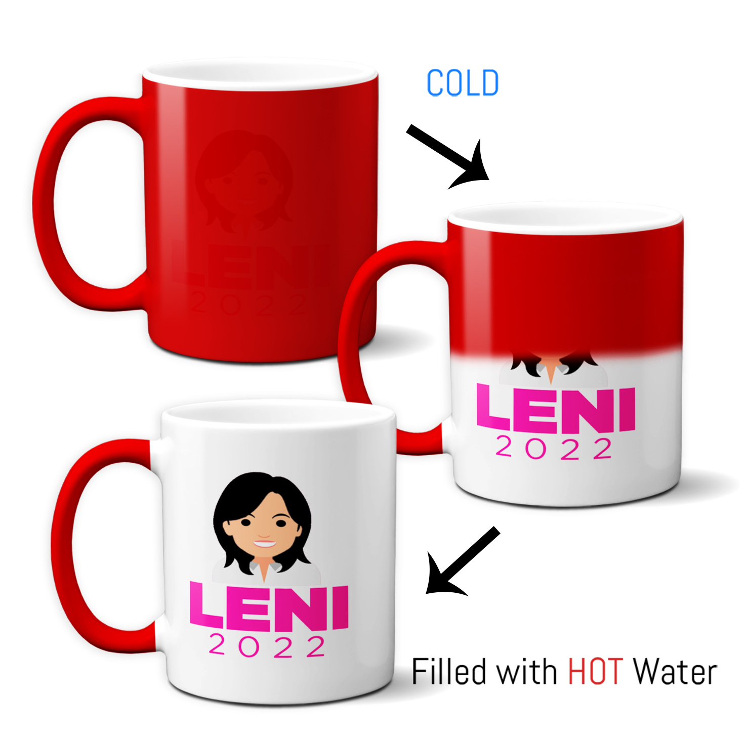 MagicMugKo Heat Sensitive Color Changing Mug/ Coffee Magic Mug or Plain ...