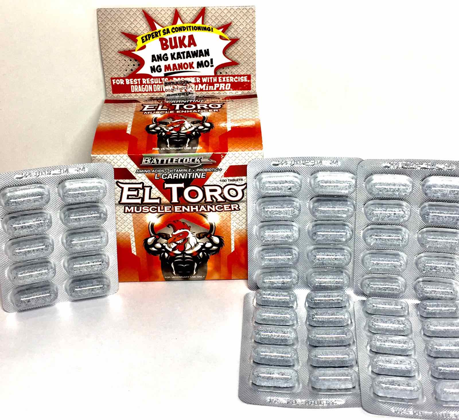 [SOUTH VET] 50 tablets Battlecock El Toro Muscle Enchancer for Gamefowl ...