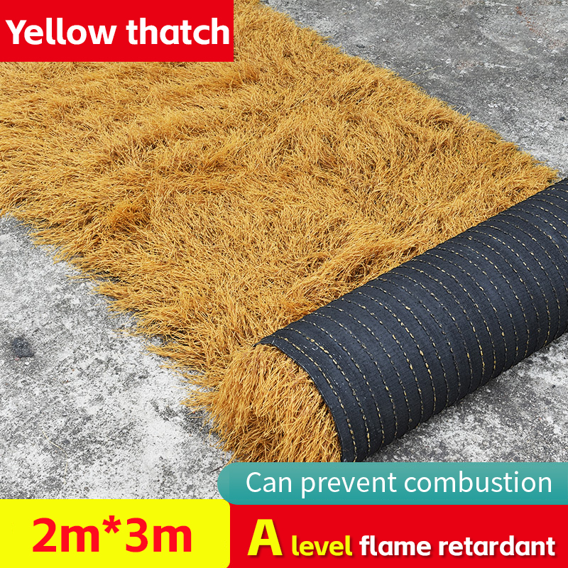 Synthetic Thatch Grass Roof 1m x 10m Yellow Artificial Mexican Straw ...