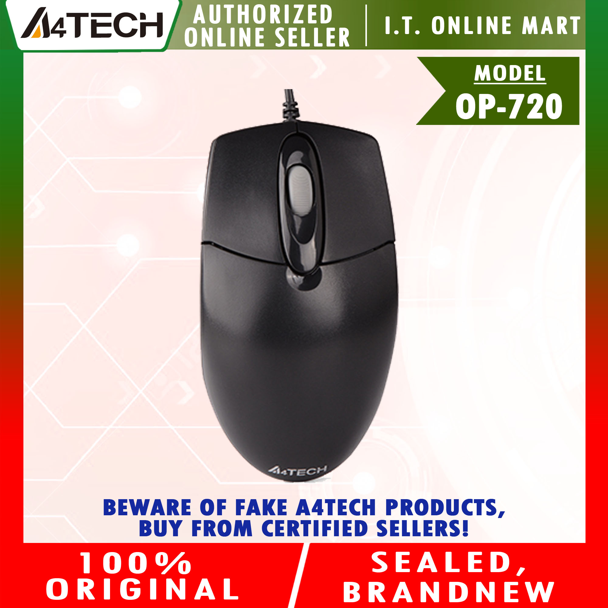 A4 Tech OP-720 USB Optical Mouse (Black) | Lazada PH