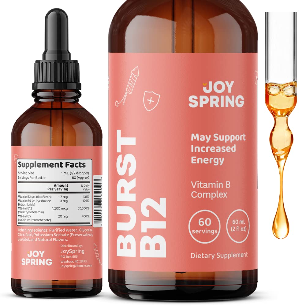 JoySpring Burst B Complex for Kids, 60ml - Organic Vitamin B Complex ...