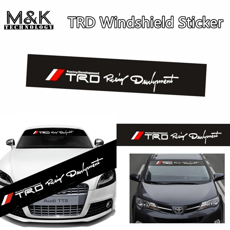 Car Sticker TRD Racing Sticker Styling for TOYOTA Auto Front Windshield ...