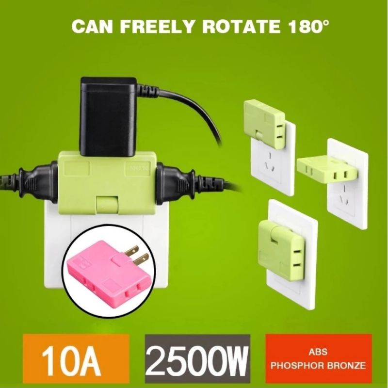 8011B Vone 3 WAY FLAT PIN POWER ADAPTER SOCKET WITH ADJUSTABLE PLUG 180 ...