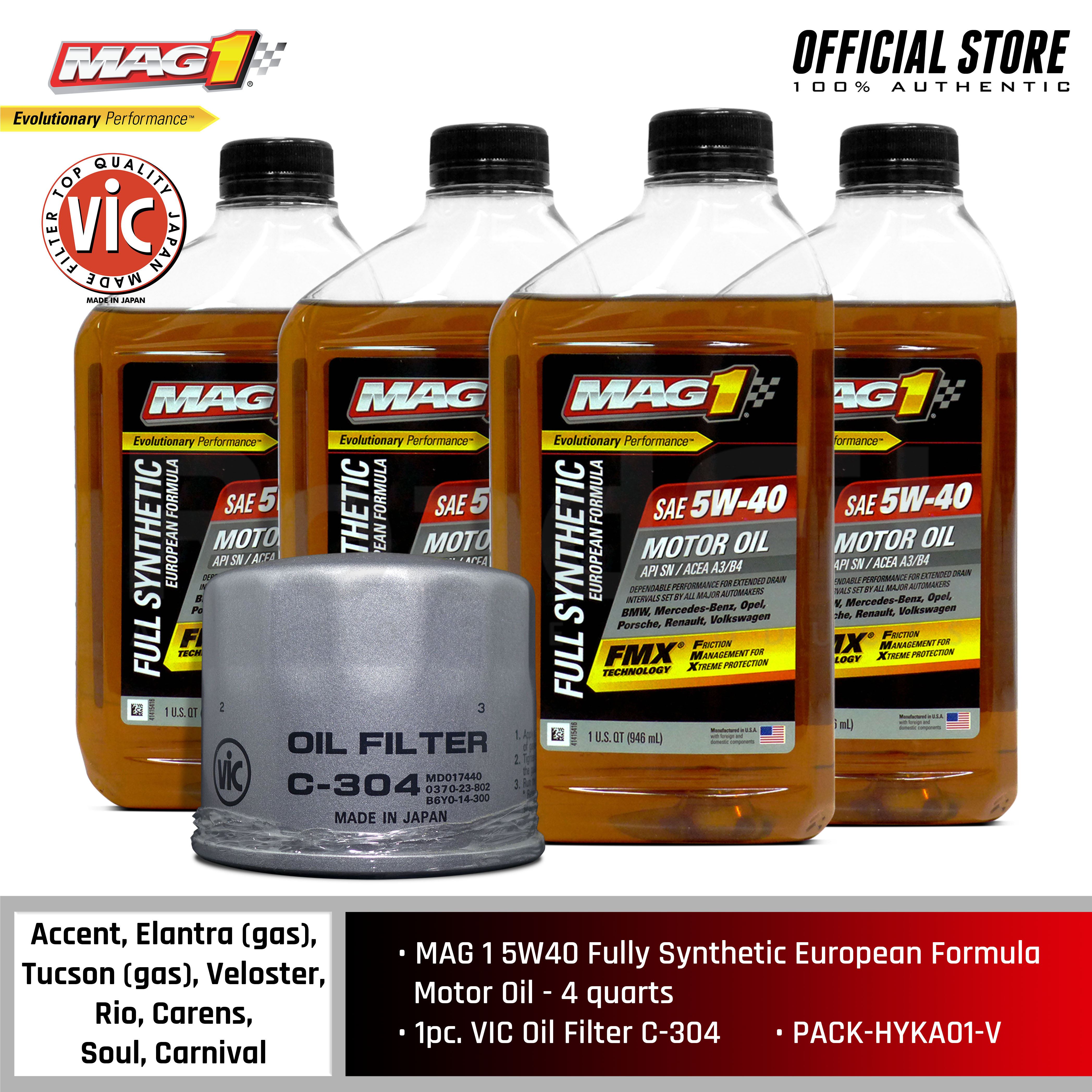 MAG 1 5W40 Fully Synthetic European Formula Car Engine Oil MAG1 62836 ...