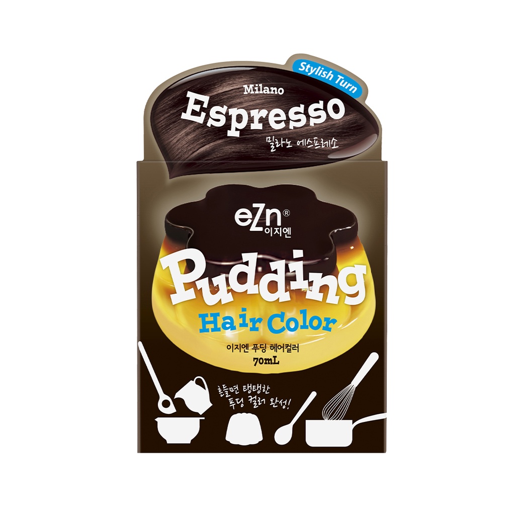 eZn Pudding Hair Color Milano Espresso (70 ml) - Self Hair Dye DIY Kit ...
