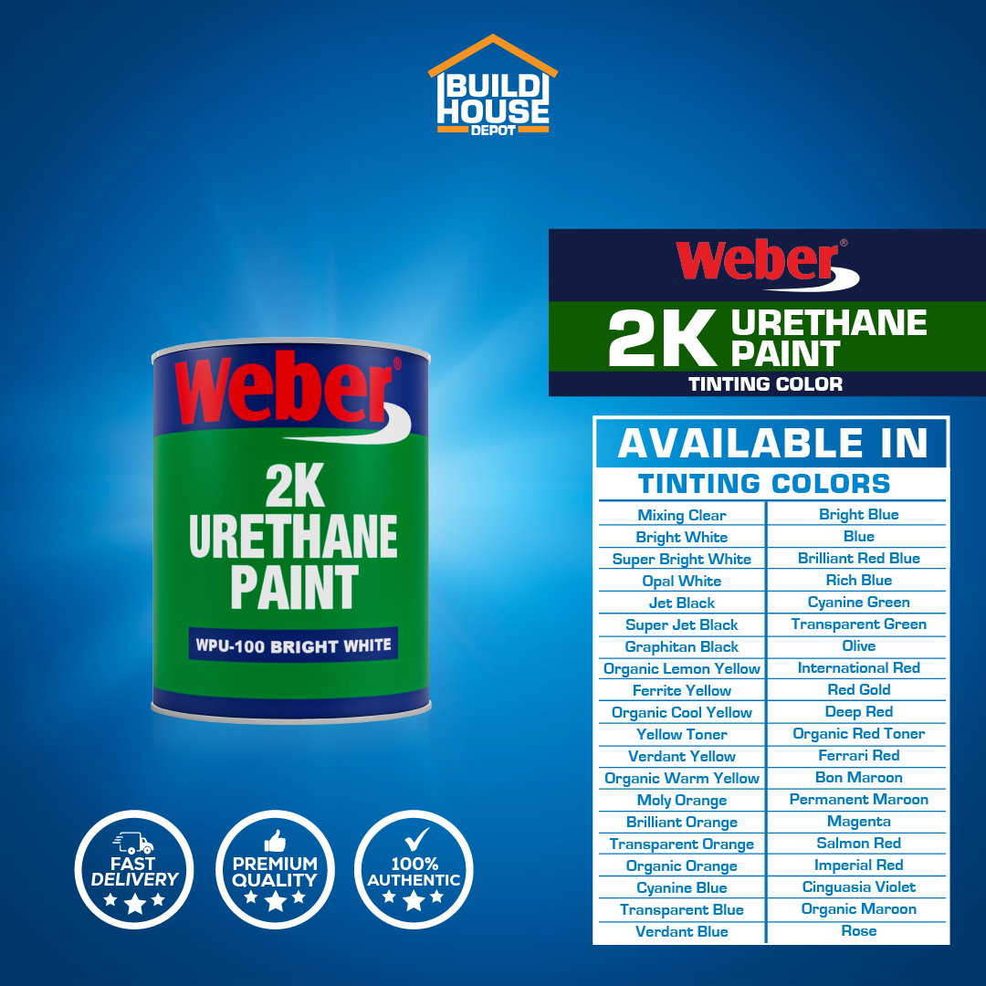 WEBER 2k Urethane Paint - High Gloss - Tinting Colors - 4L | Lazada PH