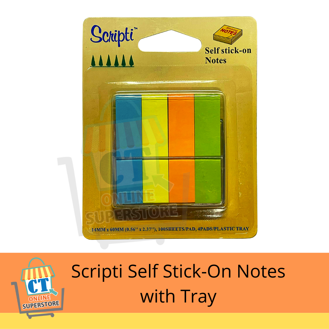 07073 Scripti Self Stick-On Notes with Tray | Lazada PH