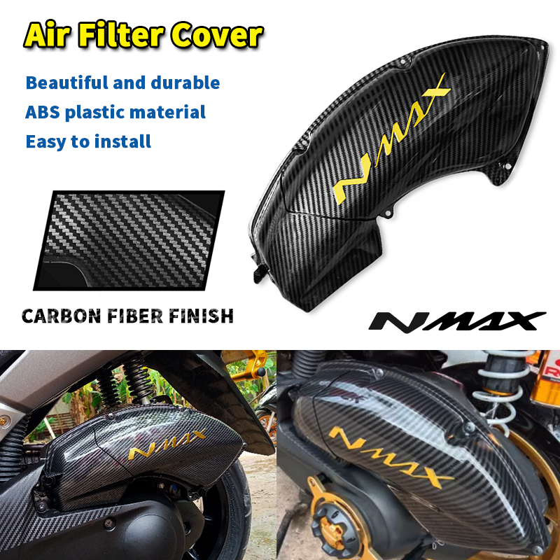 PMShop Nmax V1 Air Filter Cover Carbon With Logo Emblem For Nmax V1 ...