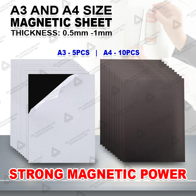 MAGNETIC SHEET A3 A4 SIZE STRONG ADHESIVE AND MAGNET 0.5mm 1mm | Lazada PH