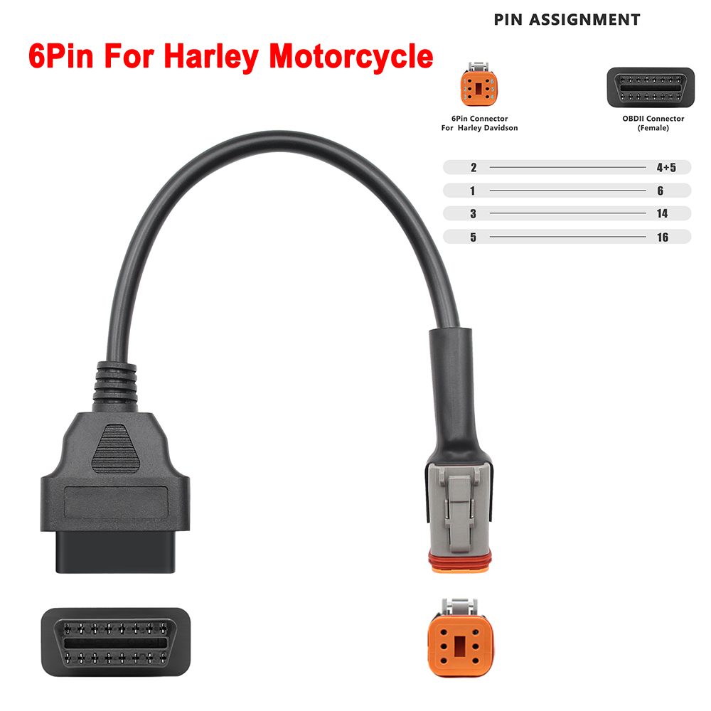 OBD2 Connector For Motorcycle Motobike For YAMAHA 3/4pin For HONDA 4Pin ...