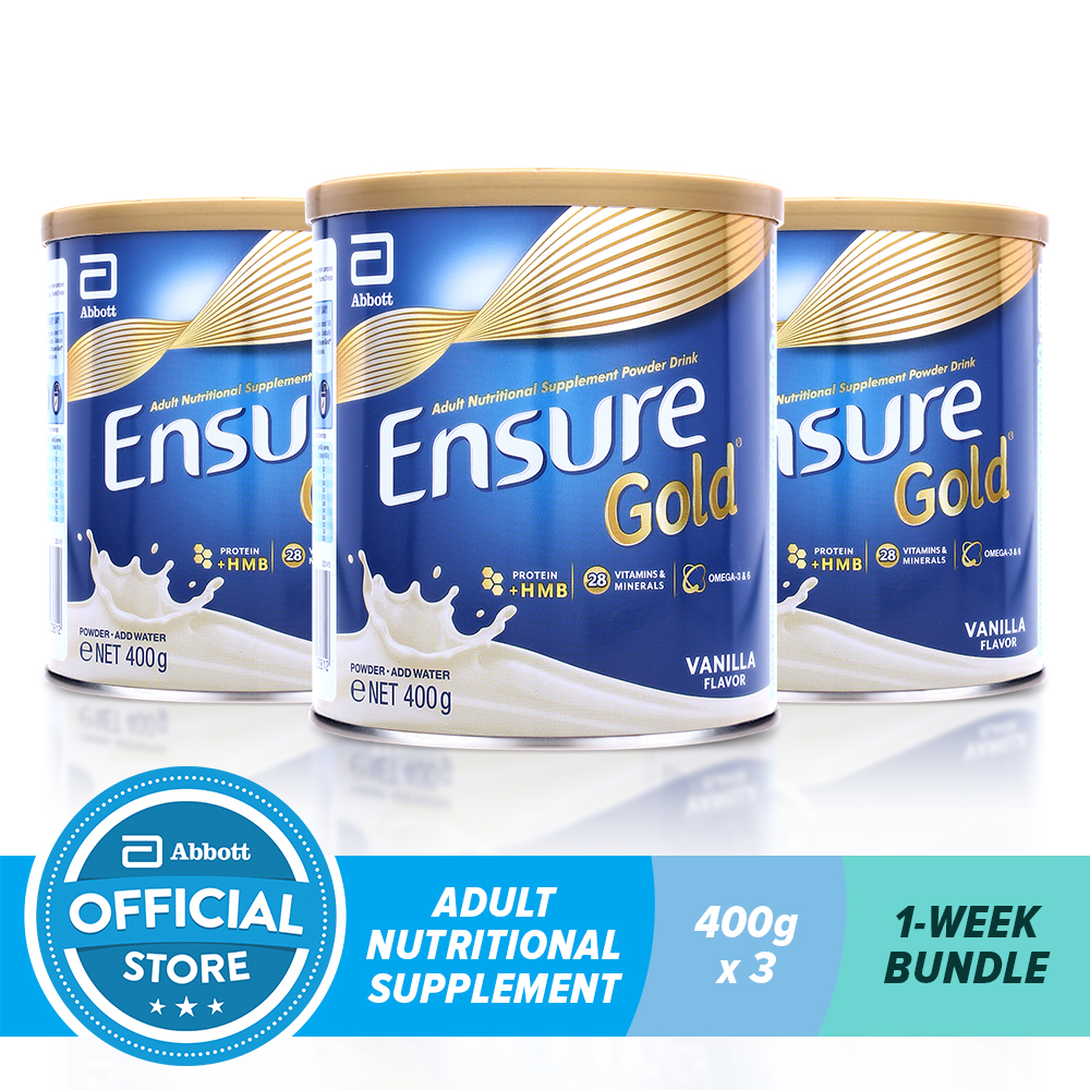 Ensure Gold HMB Vanilla 400G For Adult Nutrition Bundle of 3 | Lazada PH