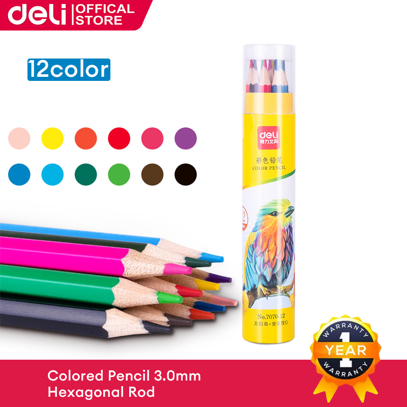 Deli Color Pencil Set 12/24/36 Color Pencil Set For Drawing Colored ...