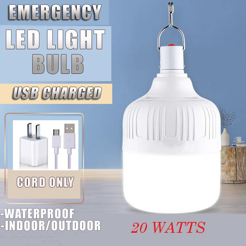 5 Modes Rechargeable USB LED Light bulb lamp Emergency chargeable light ...