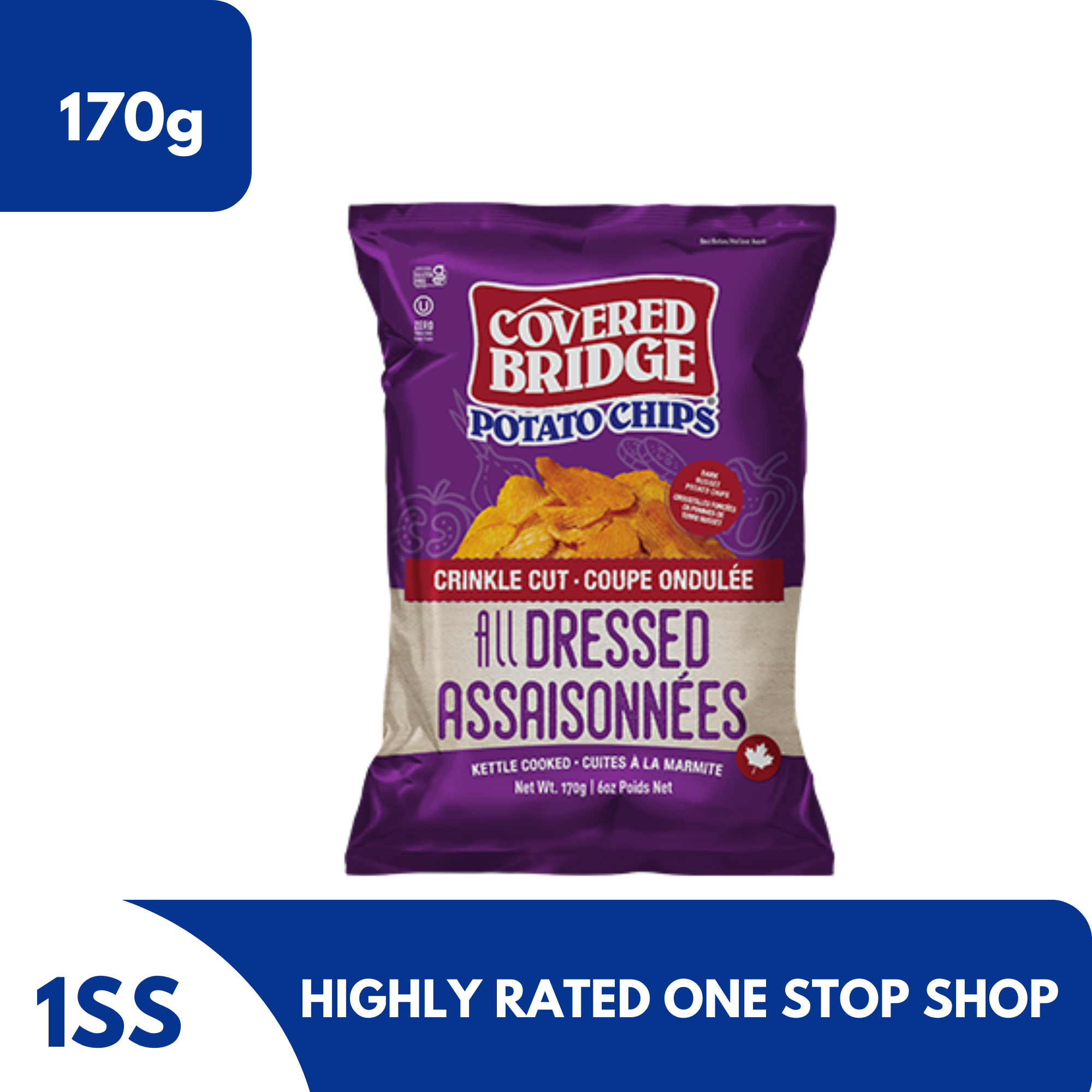 Covered Bridge Potato Chips All Dressed Crinkle Cut, 170g | Lazada PH