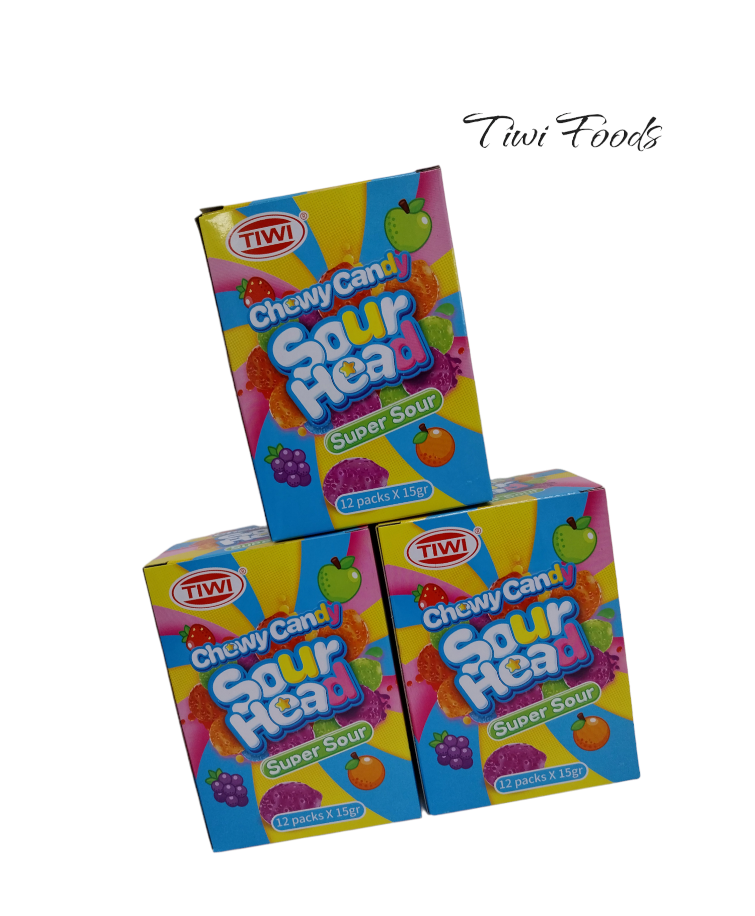 Tiwi Sour Head Super Sour Chewy Candy 12pcs | Lazada PH