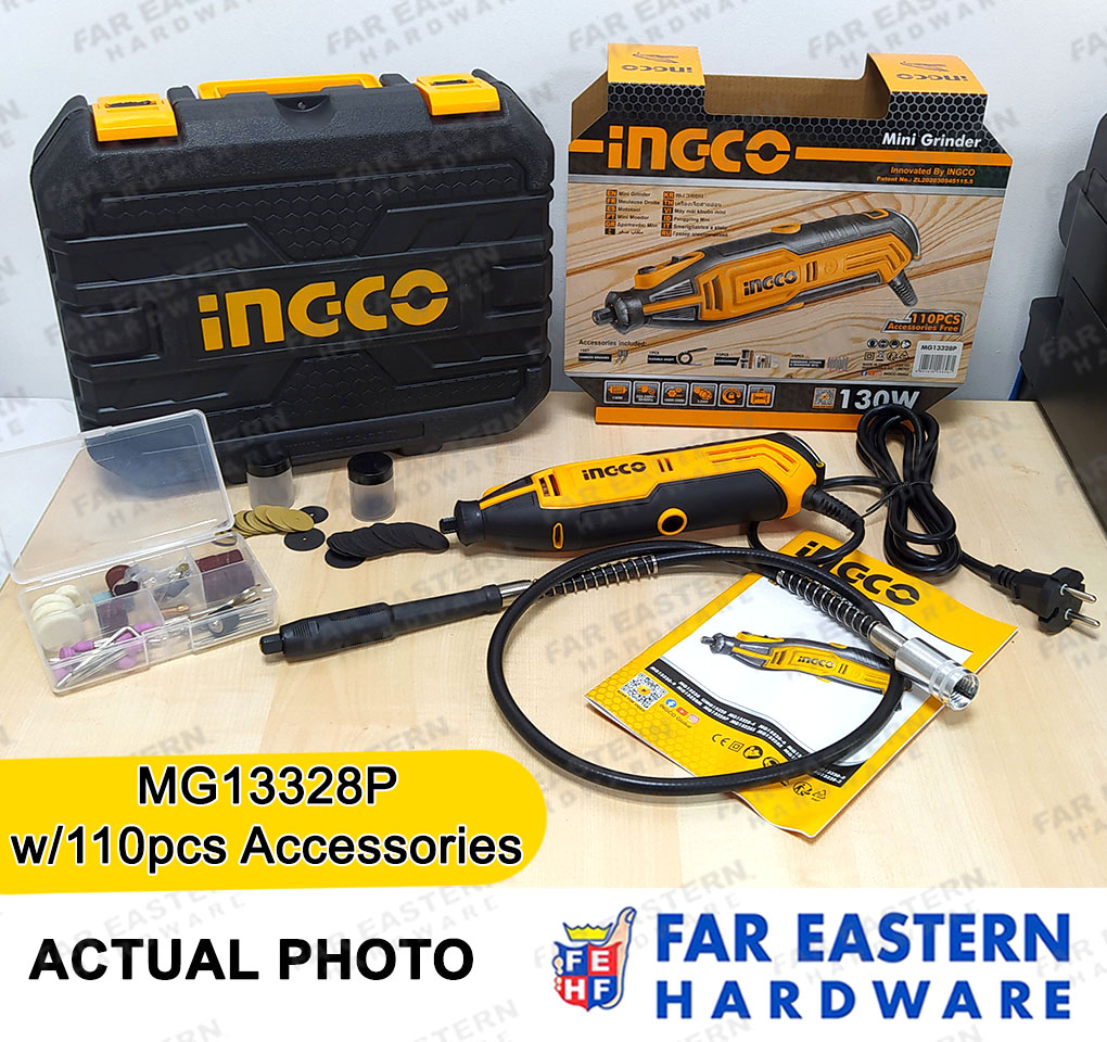 INGCO Mini Die Grinder Rotary Tool w/ 110pcs Accessories MG13328P ...