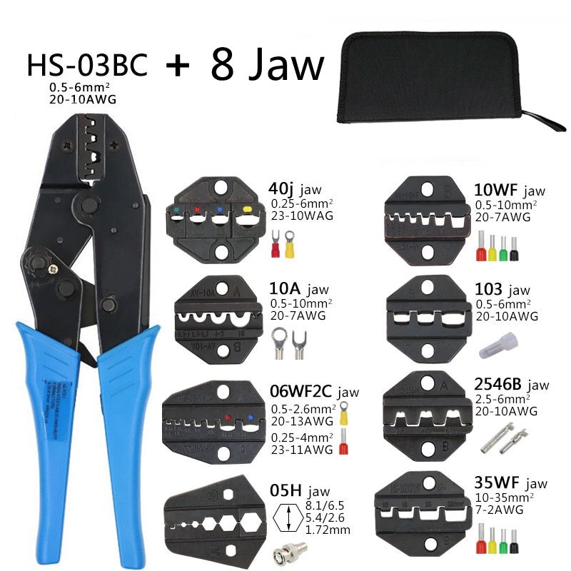 Electrical Terminal Ratchet Crimping Crimper Auto Electrician Tool HS ...