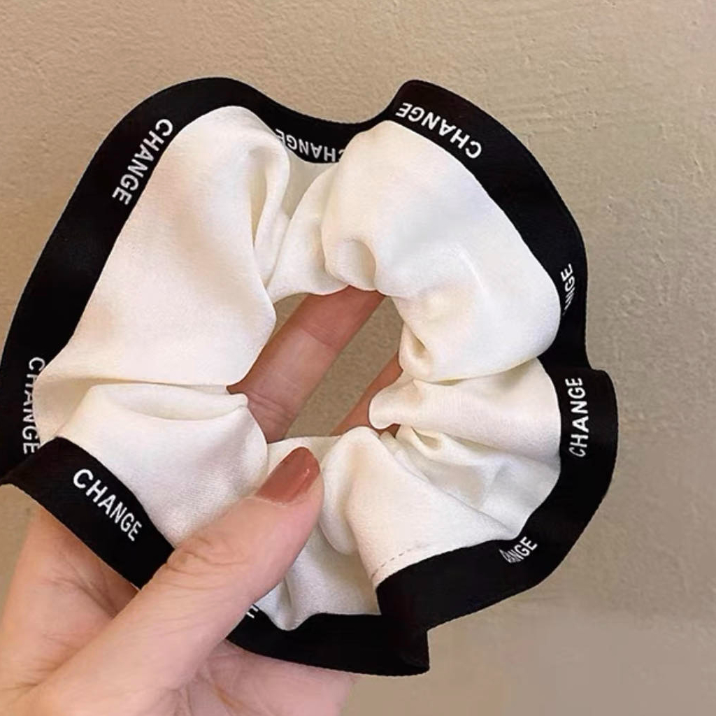 EMS cute Style Scrunchies Circle Floral Lattice Hair Tie Circle Korean ...