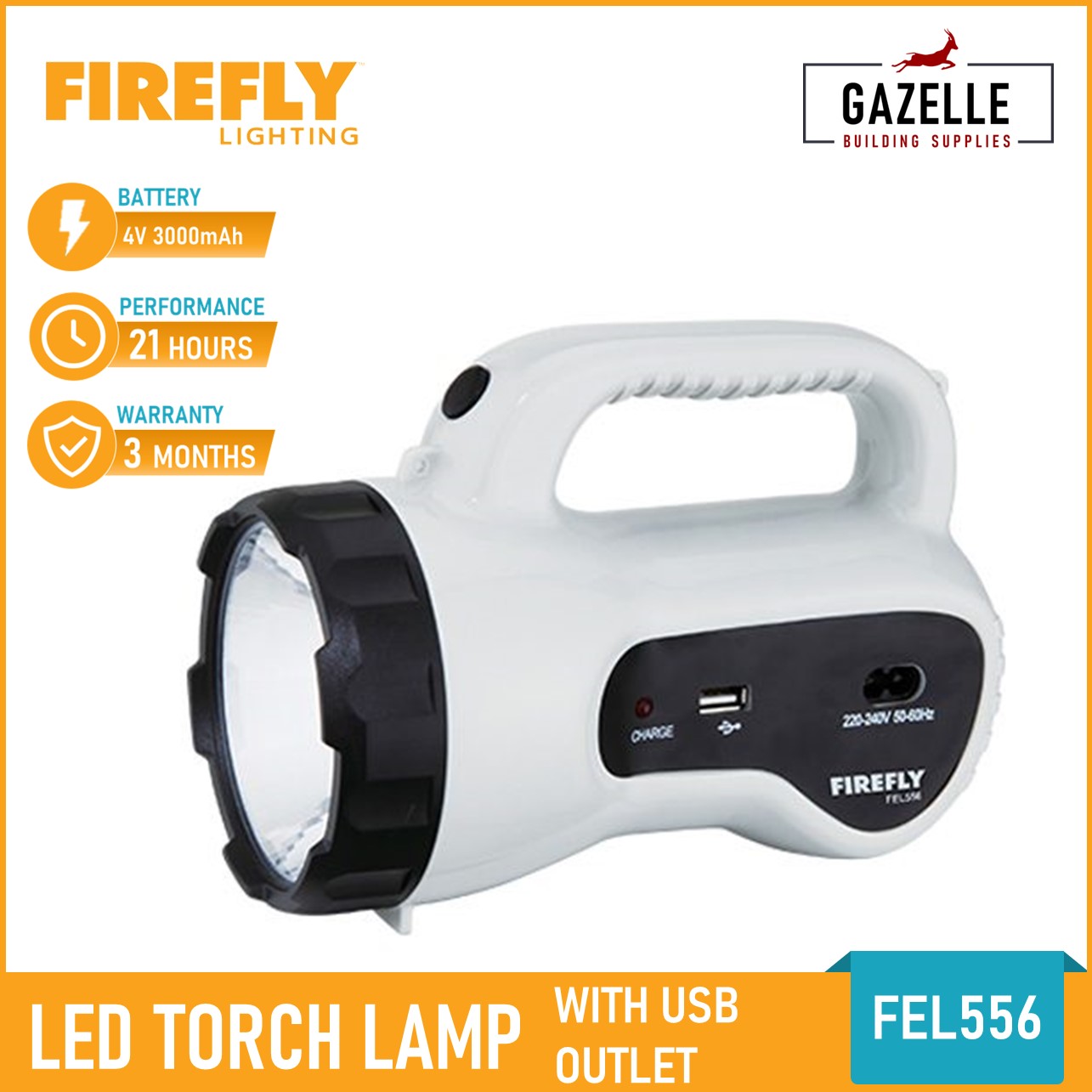 Firefly LED Multifunction Handheld Flashlight - FEL564 Torch Light ...