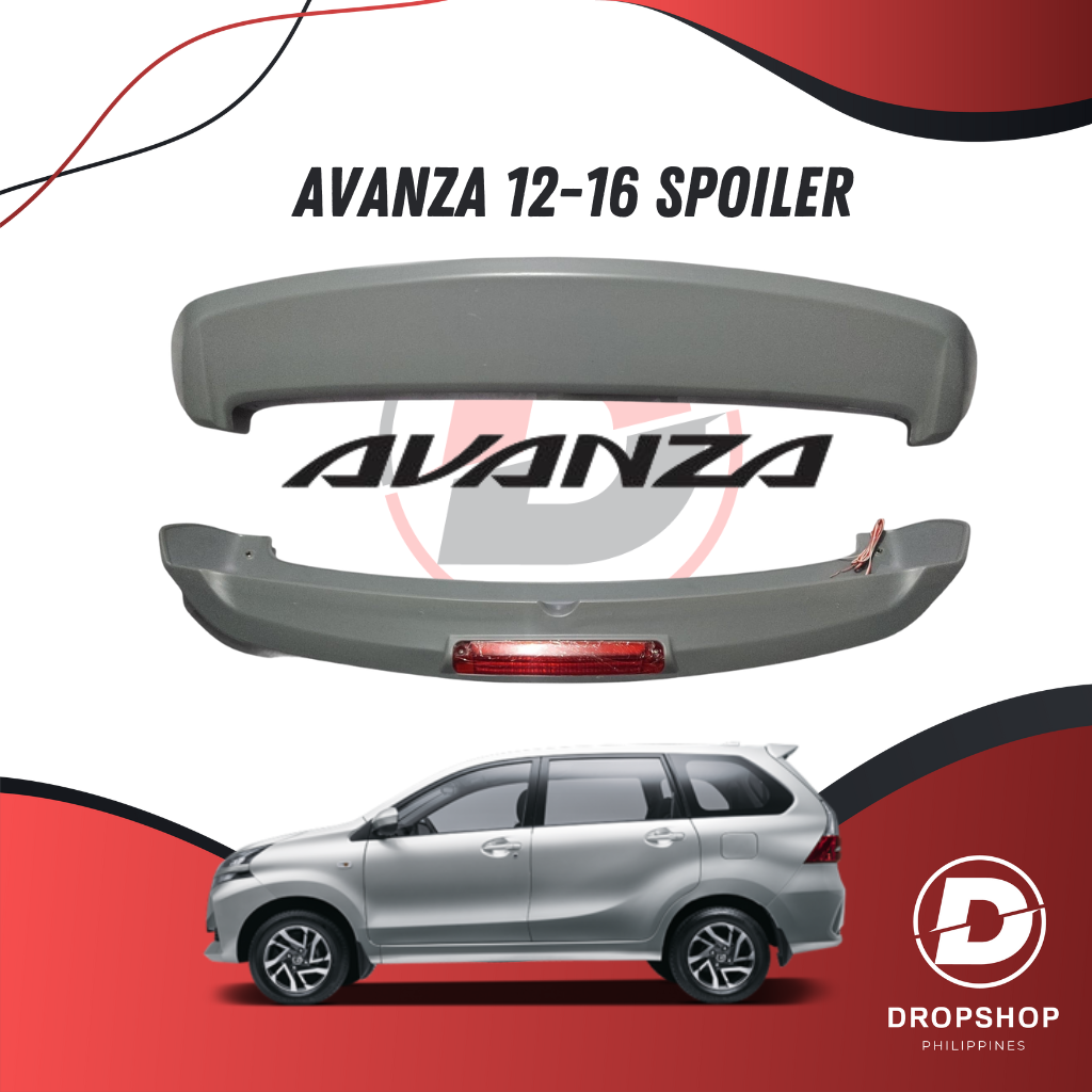 Toyota Avanza Spoiler W/ 3rd Breaklight Rear Trunk Wing 2012-2016 Pre ...