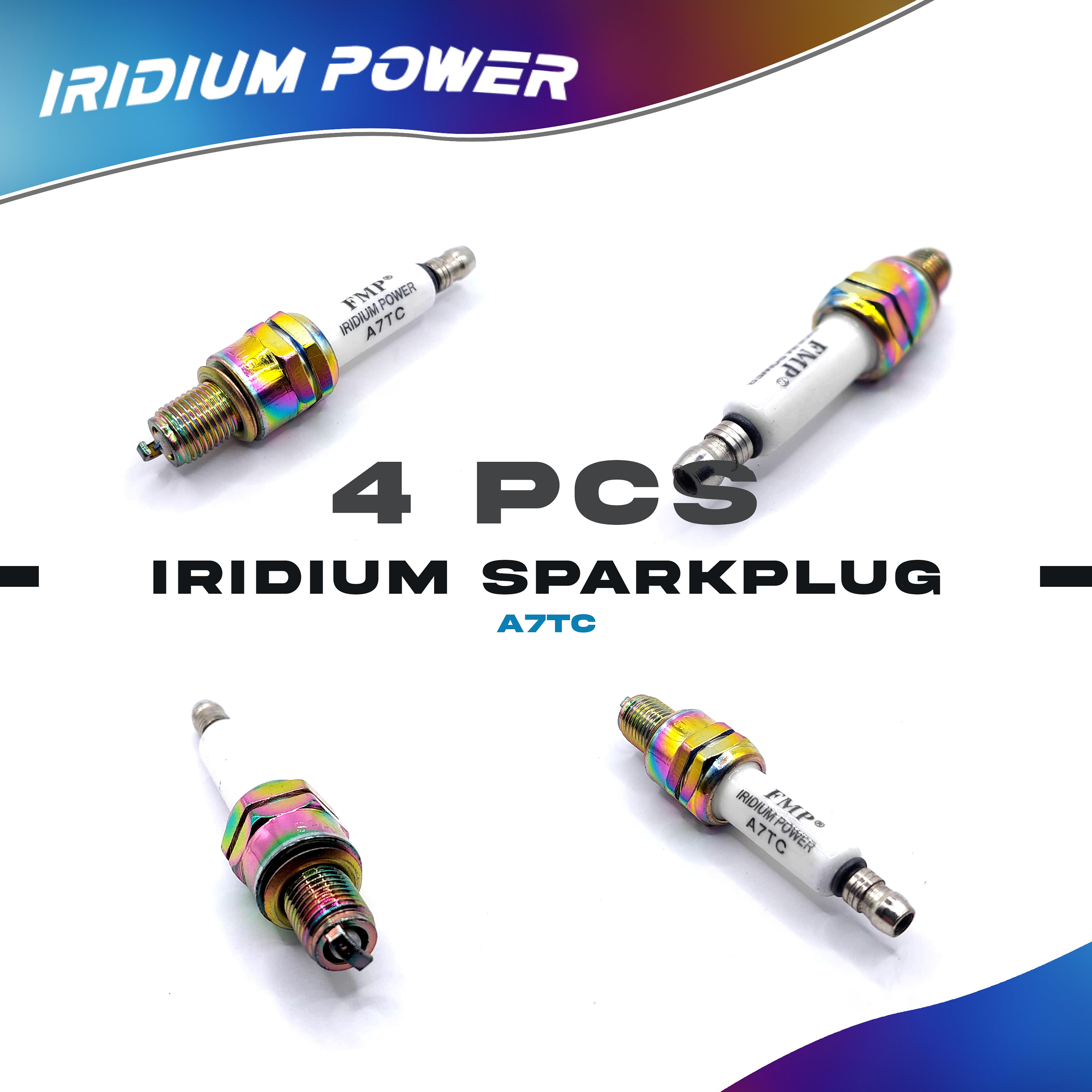 Honda Wave Alpha 100 4 Pieces Spark Plug Iridium Power A7TC | Lazada PH