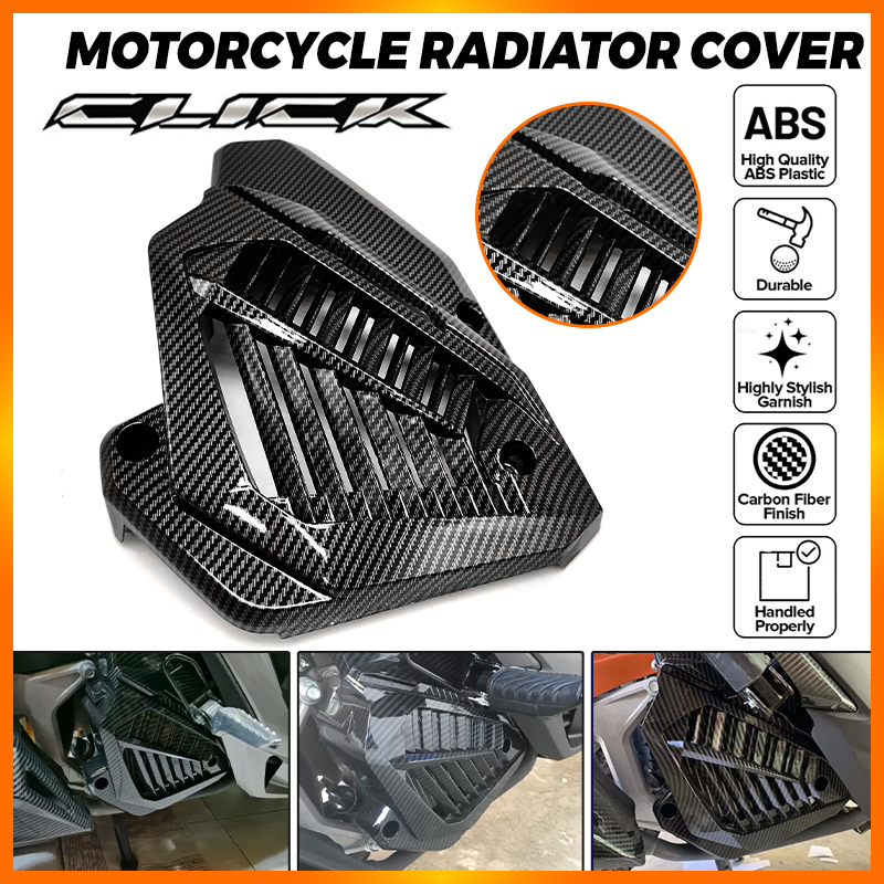 E&M Click 125i/150i V2 Radiator Cover Carbon For Honda Click V2 & V3 ...