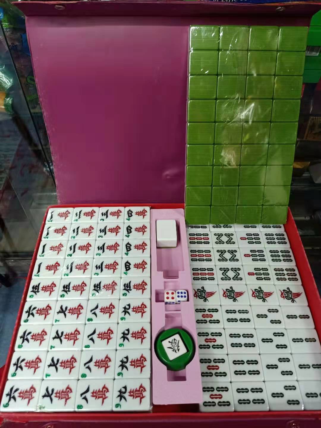Mahjong Set Regular/ Standard Sized (Green) (2.7 x 3.5 x 2cm) | Lazada PH