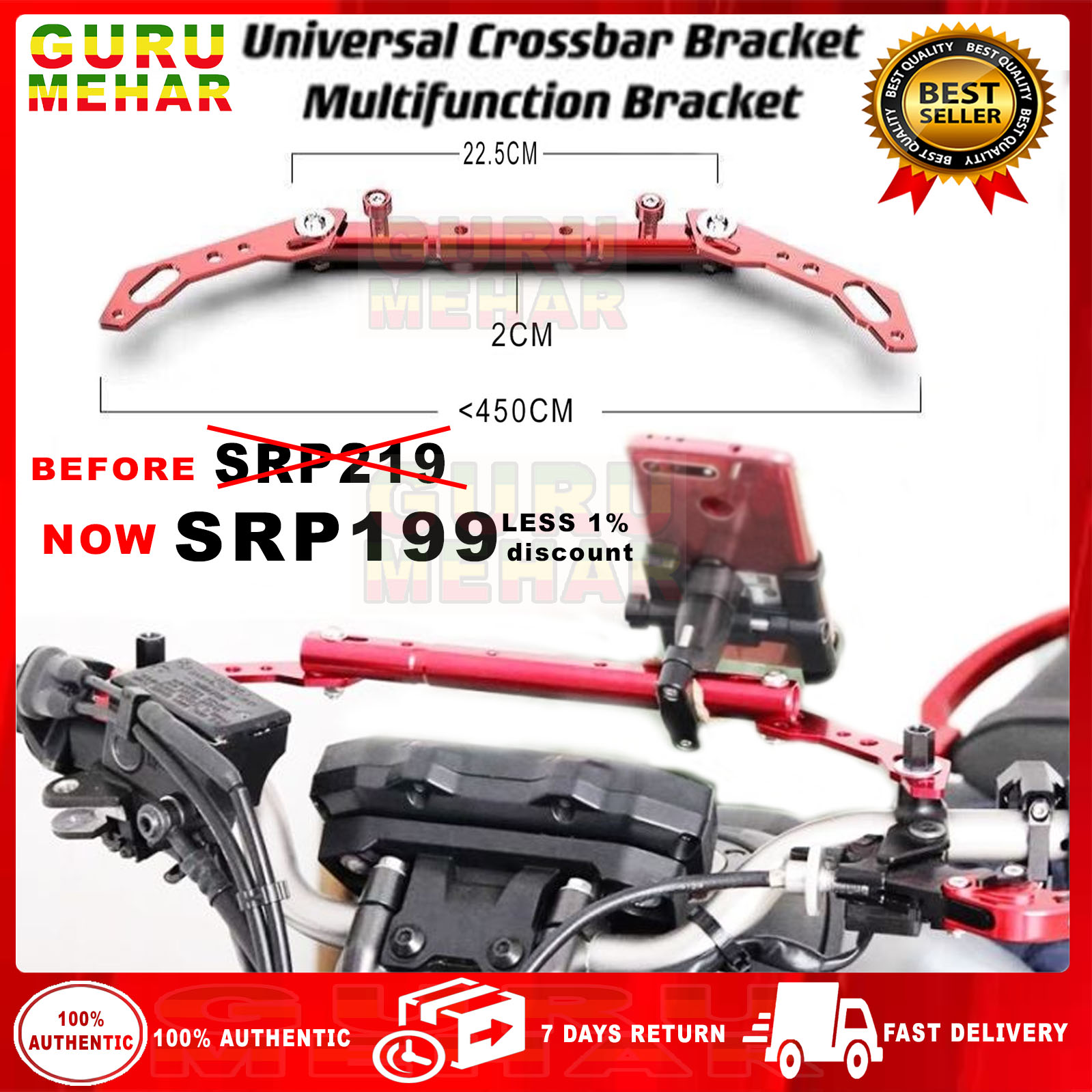 Cross Bar Bracket Alloy For all kinds of Motorcycle | Lazada PH