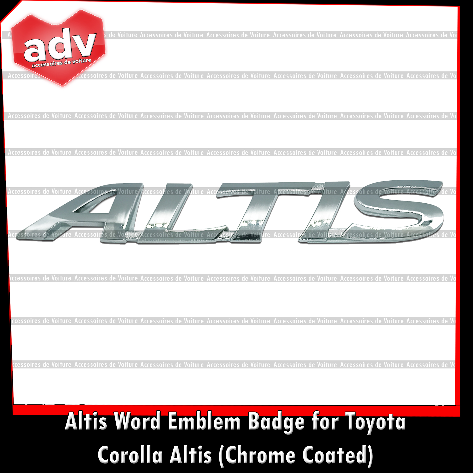 Altis Word Emblem Badge for Toyota Corolla Altis (Chrome Coated ...