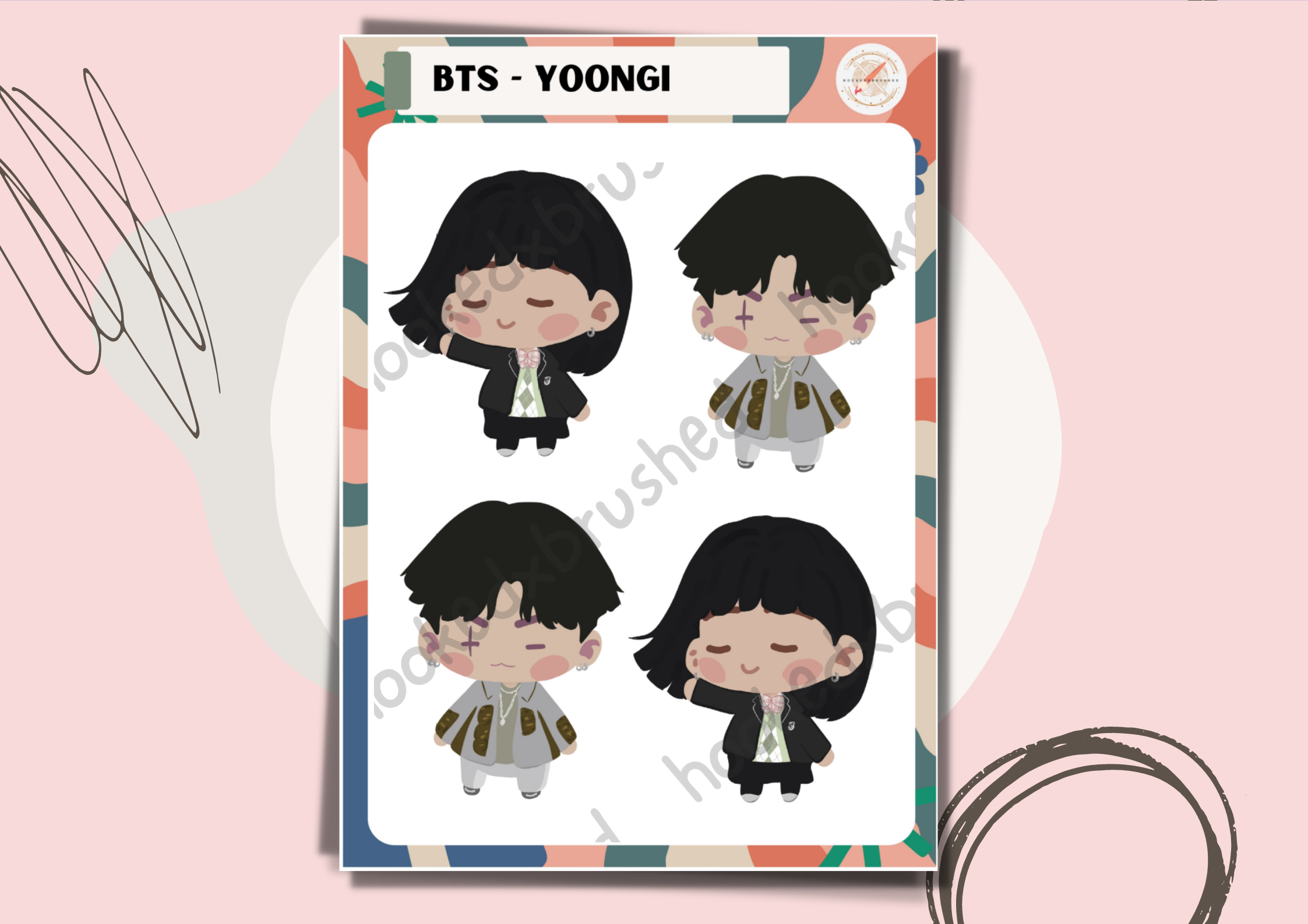BTS - Yoongi Sticker Pack (5x7") | Lazada PH