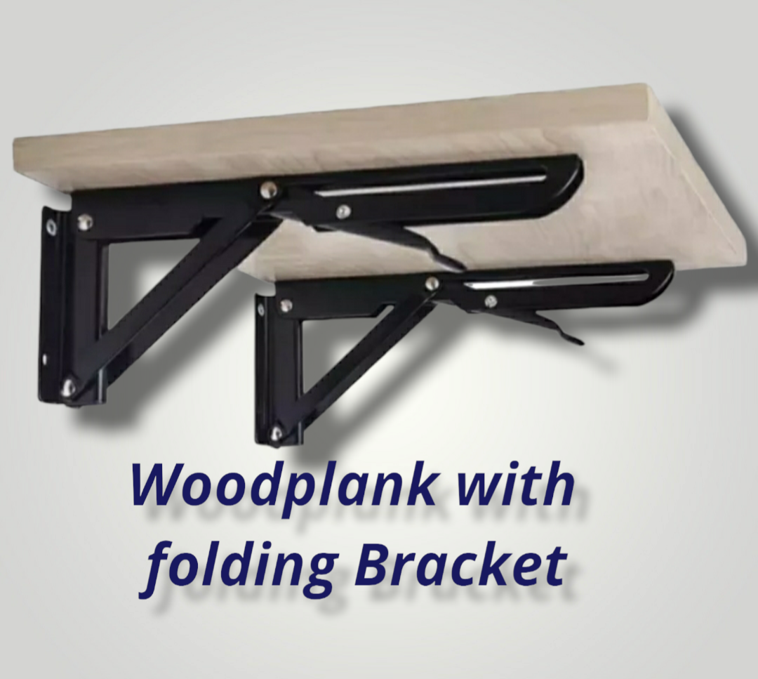 Wood Planks With Bending Brackets Set Adjustable Mounted Wall Bearing ...