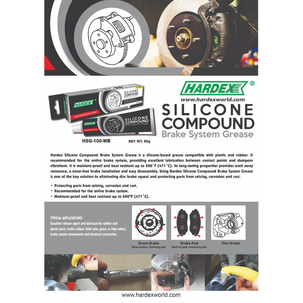 HARDEX SILICONE COMPOUND BRAKE SYSTEM GREASE 85g durable | Lazada PH