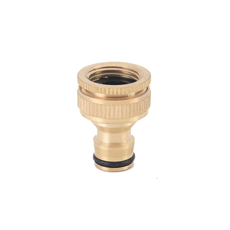 1/2" 3/4" Universal Brass Garden Faucet Hose Quick Connector 2 In 1 ...