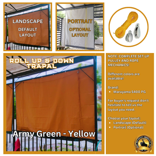 4.5FT X 16.5FT Custom size / LONA / TRAPAL ROLL UP-DOWN / HIGH QUALITY ...
