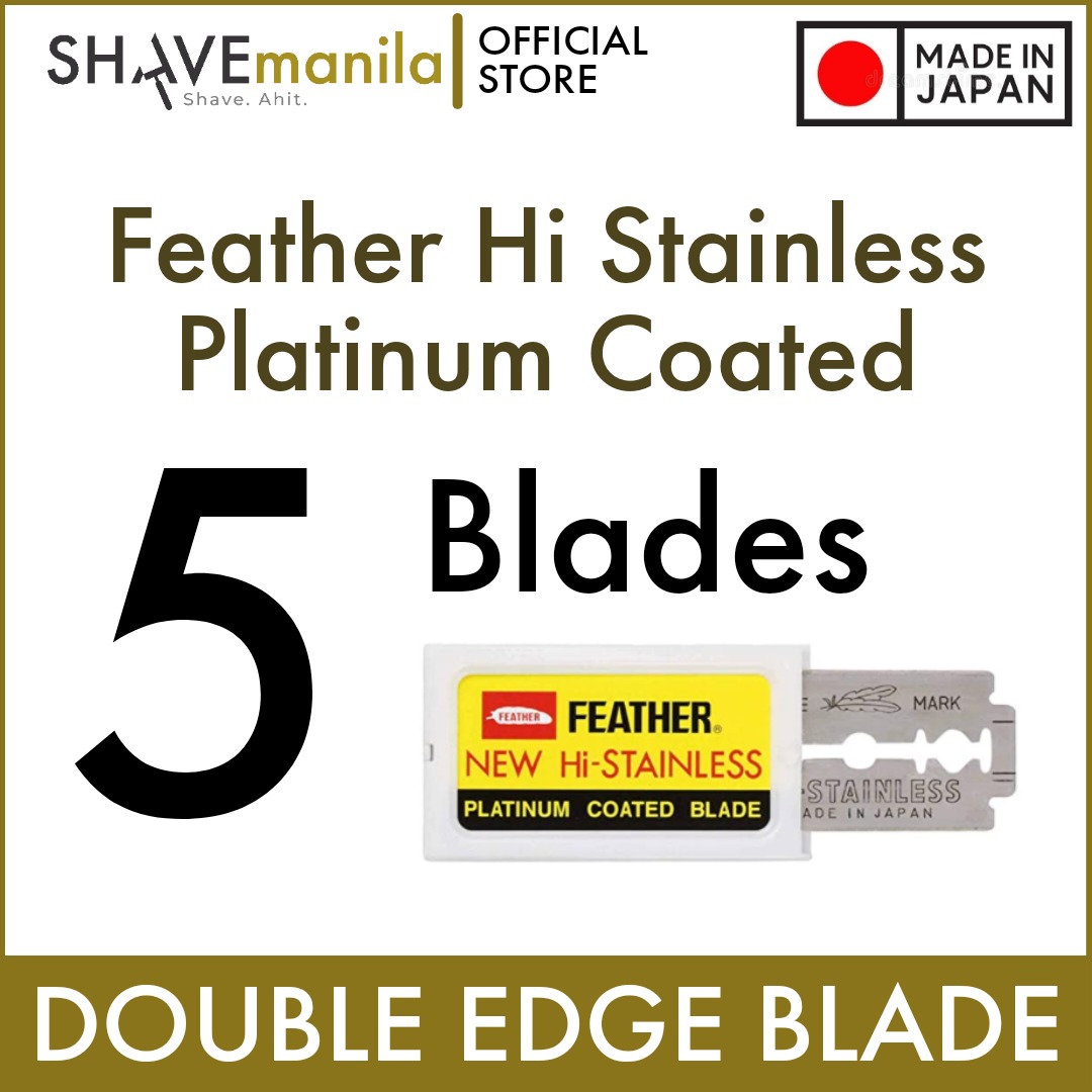 Feather New HI STAINLESS Platinum Coated Blades 5 pcs | Lazada PH