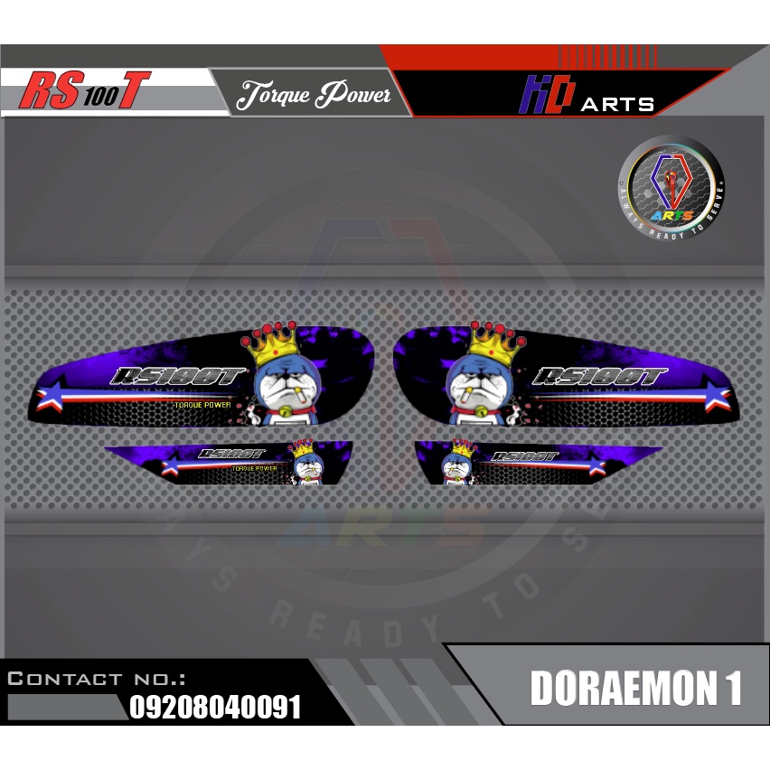 YAMAHA RS100 "King Doraemon" : Customized Motorcycle Decals, Laminated ...